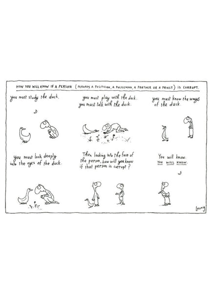 Leunig cartoon card - Duck Study – Paper Parrot