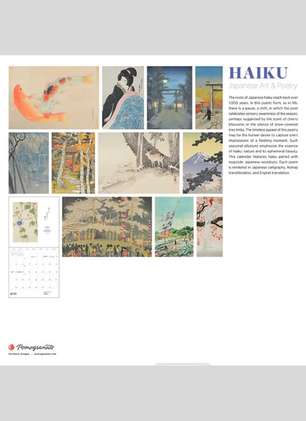 Haiku Japanese Art and Poetry Wall Calendar 2026 – Paper Parrot