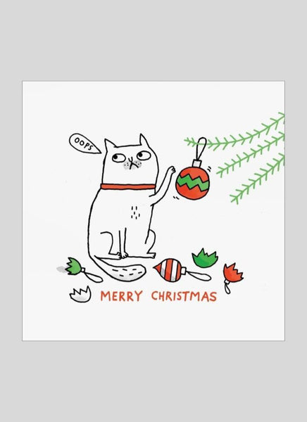 Gemma Correll Christmas Card - Oops Cat – Paper Parrot
