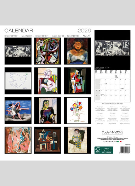 Picasso - the Masterpieces Wall Calendar 2026 – Paper Parrot